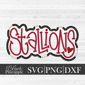 Stallions SVG Cut File, Stallions Mascot SVG, Dxf, and Png Digital ...