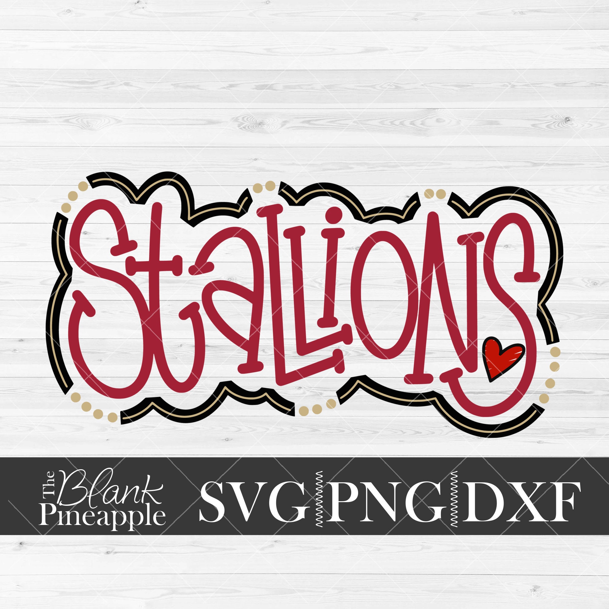 Stallions SVG Cut File, Stallions Mascot SVG, Dxf, and Png Digital ...