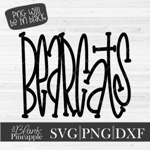 Bearcats SVG Cut File, Bearcats Mascot SVG, Dxf, and Png Digital ...