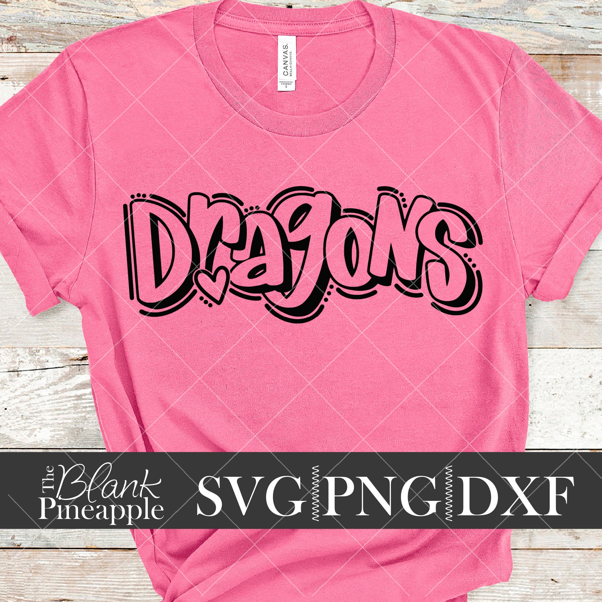 Dragons SVG Cut File, Dragons Mascot SVG, Dxf, and Png Digital Download ...