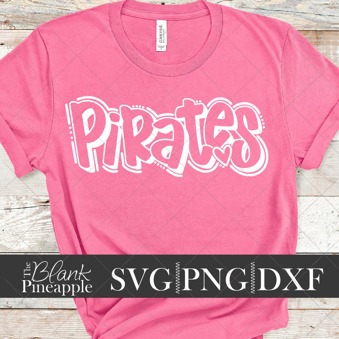 Pirates SVG Cut File, Pirates Mascot SVG, Dxf, and Png Digital Download ...