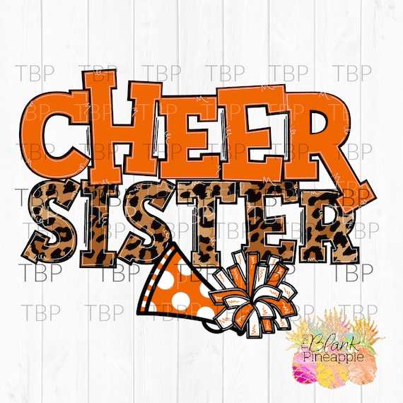 Cheer Design PNG Cheer Sister Leopard and Orange PNG 300dpi - Etsy