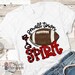 Football Design PNG, Football Small Town Big Spirit in Blue PNG 300dpi ...
