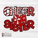 Cheer Design PNG, Cheer Sister in Red With Transparent Text PNG ...