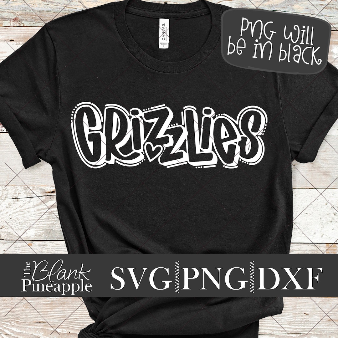 Grizzlies SVG Cut File, Grizzlies Mascot SVG, Dxf, and Png Digital ...