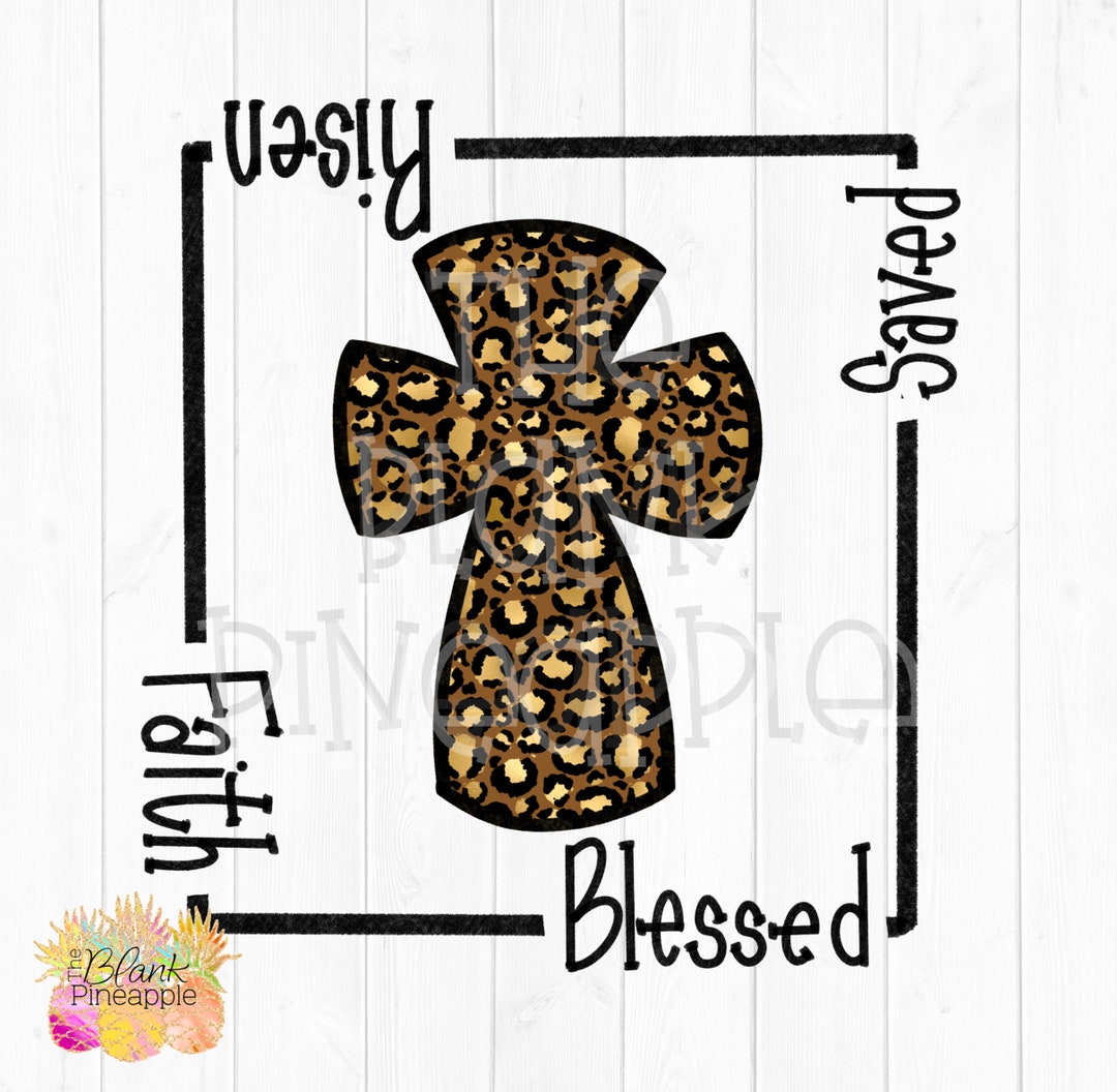 Leopard Cross PNG 300dpi Clipart Sublimation Download Design - Etsy