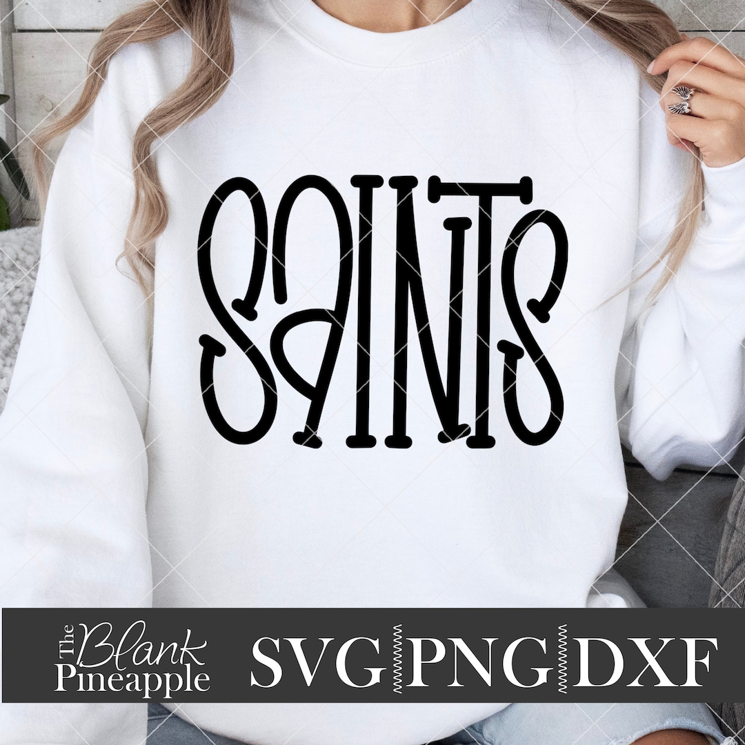 Saints SVG Cut File, Saints Mascot SVG, Dxf, and Png Digital Download ...