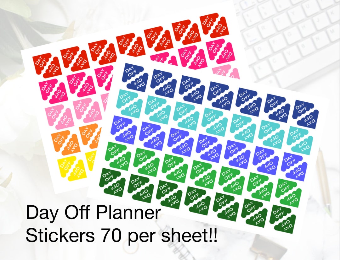 70 Day off Planner Stickers - Etsy
