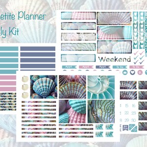 Seashell EC Petite Planner Weekly Kit - Etsy