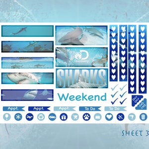 EC Petite Planner Shark Week Weekly Kit - Etsy