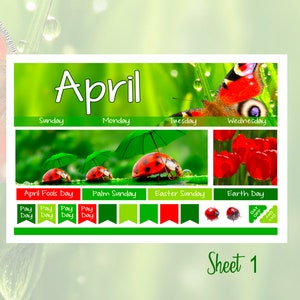 NEW Lucky Lady Bug April, May, or June Monthly Kit Erin Condren and ...