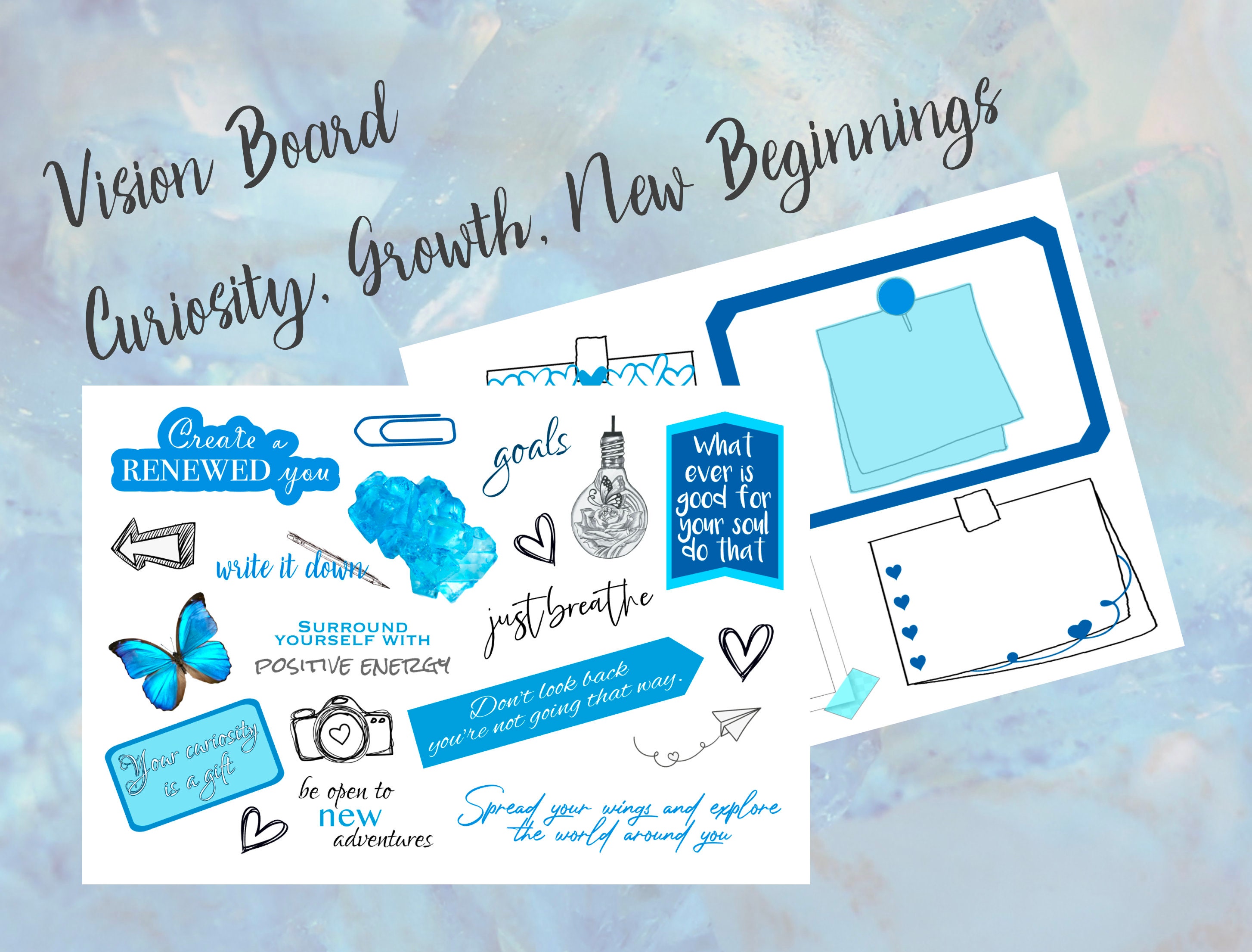 Vision Board Curiosity Growth New Beginnings - Etsy