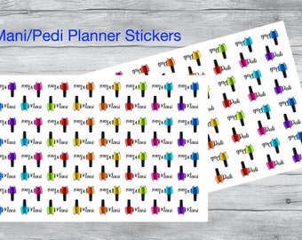 Mani Pedi Stickers - Etsy