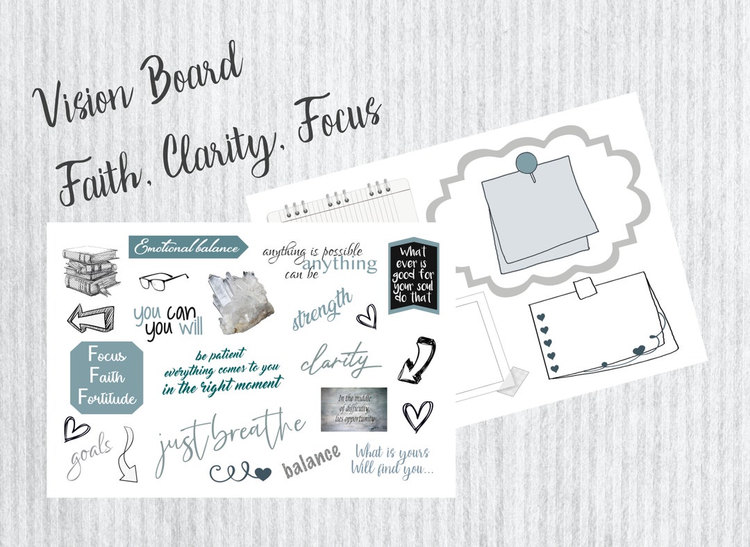 Vision Board - Faith, Clarity, Focus - Etsy