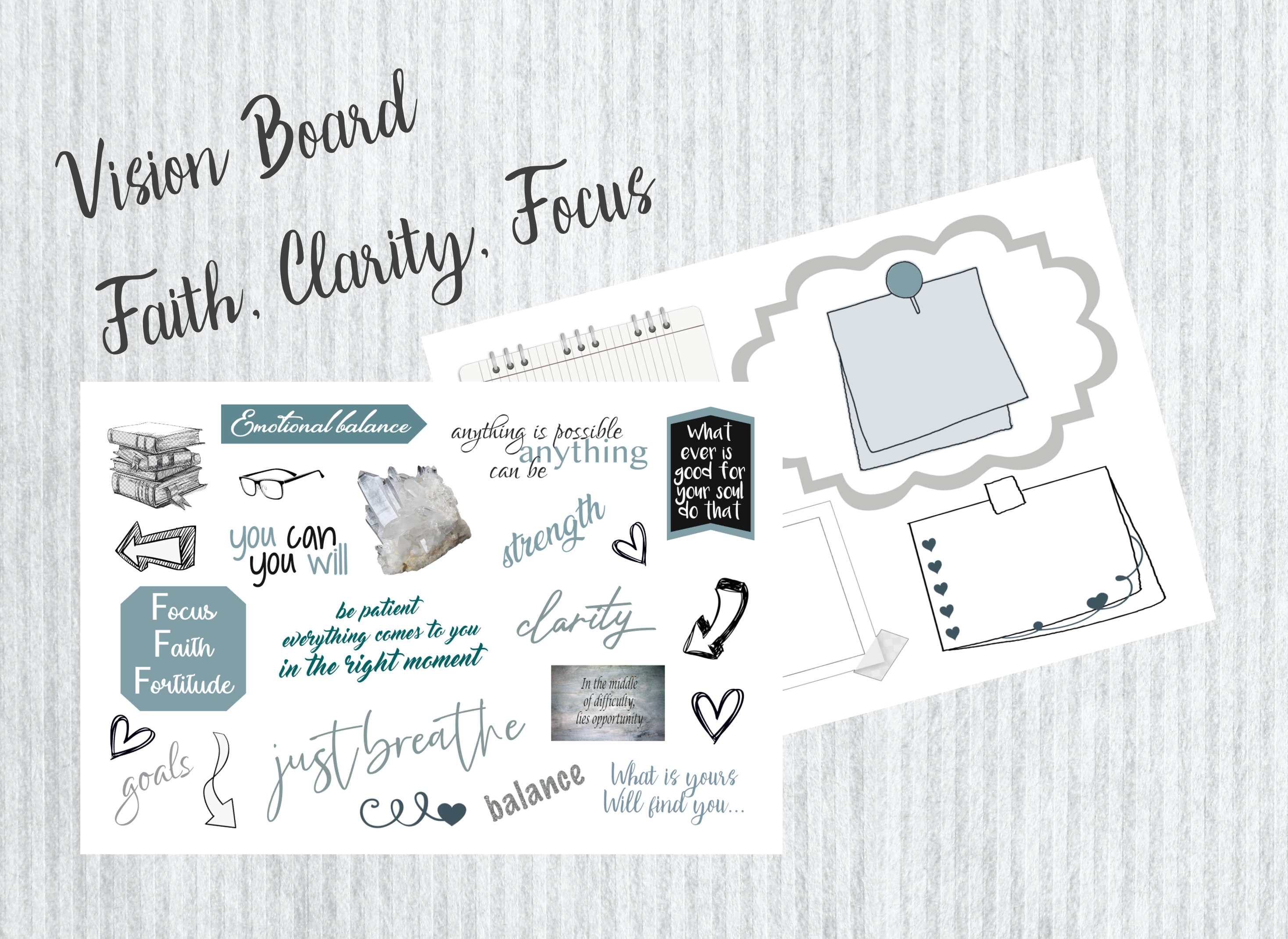 Vision Board Faith Clarity Focus - Etsy
