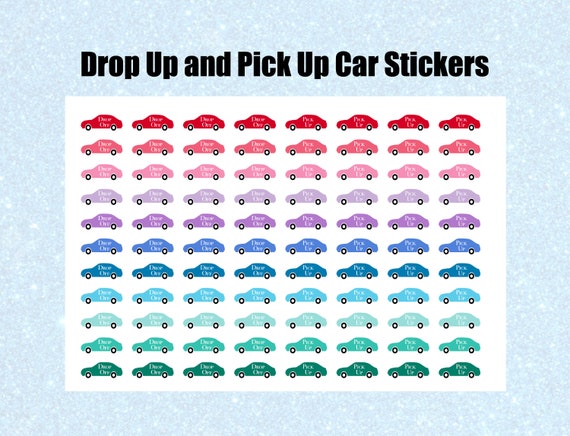 Drop off and Pick up Car Stickers - Etsy
