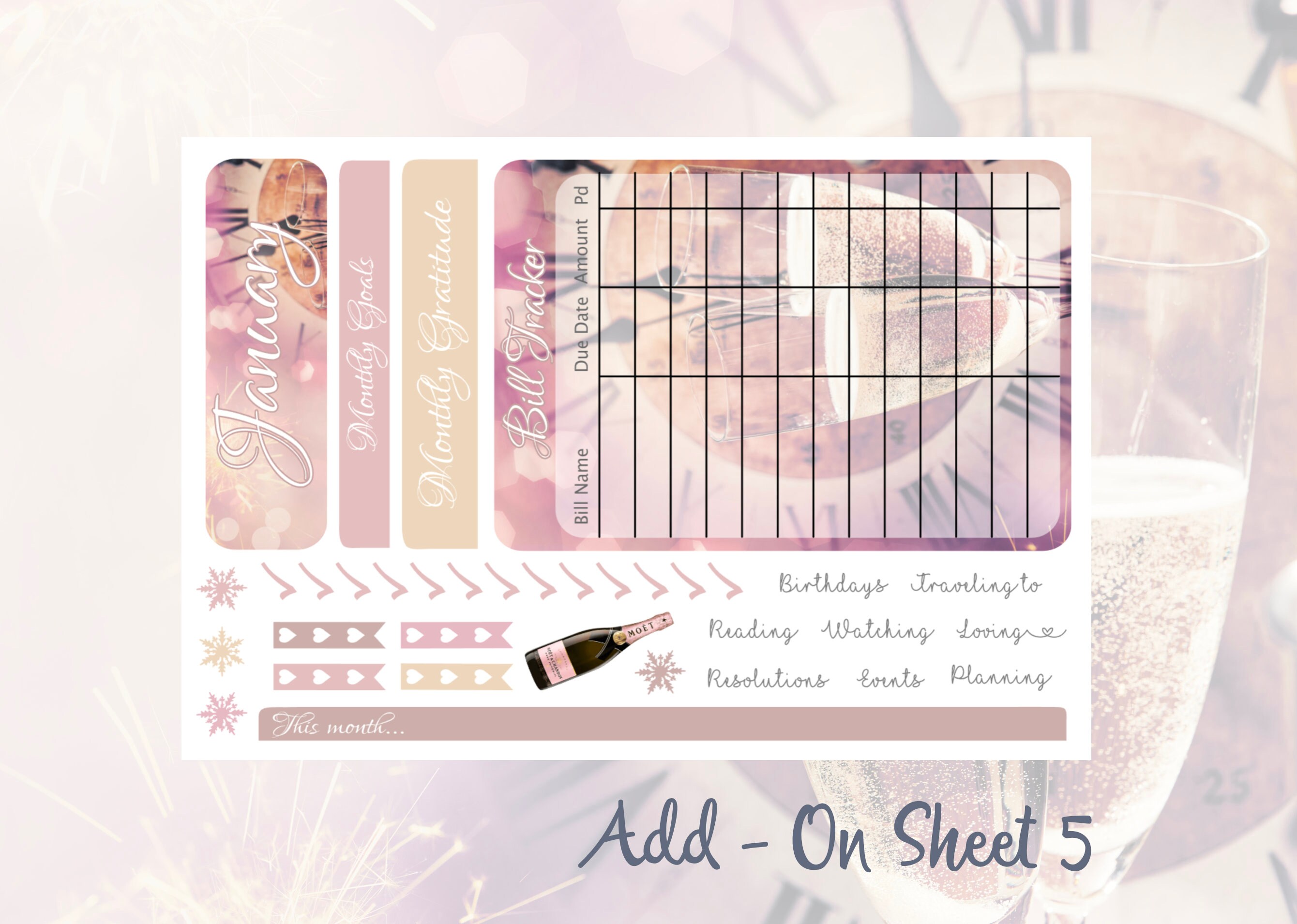 Paper & Party Supplies 2022 Blue January Photography Monthly Kit Erin ...