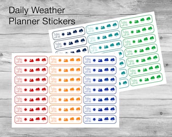 Happy and Sad Weather Tracker Reminder Cute Kawaii Personal - Etsy