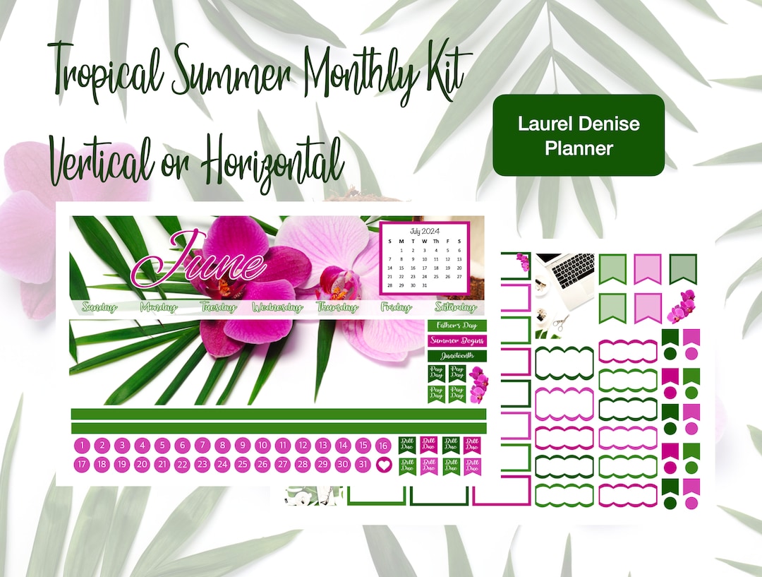 2026 Tropical Summer June, July or August Monthly Kit Laurel Denise ...