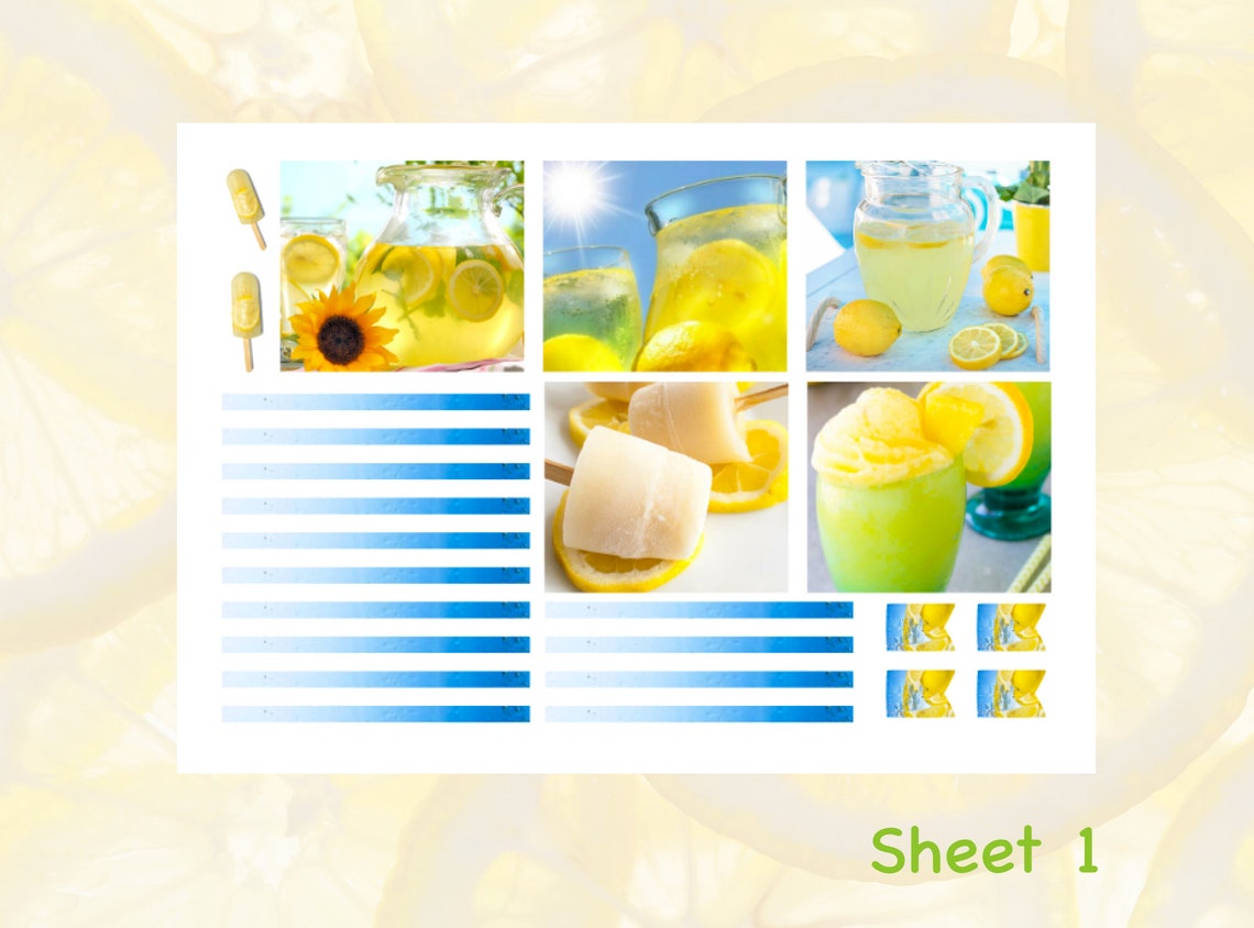 EC Petite Planner Lemonade Lovin Weekly Kit | Etsy