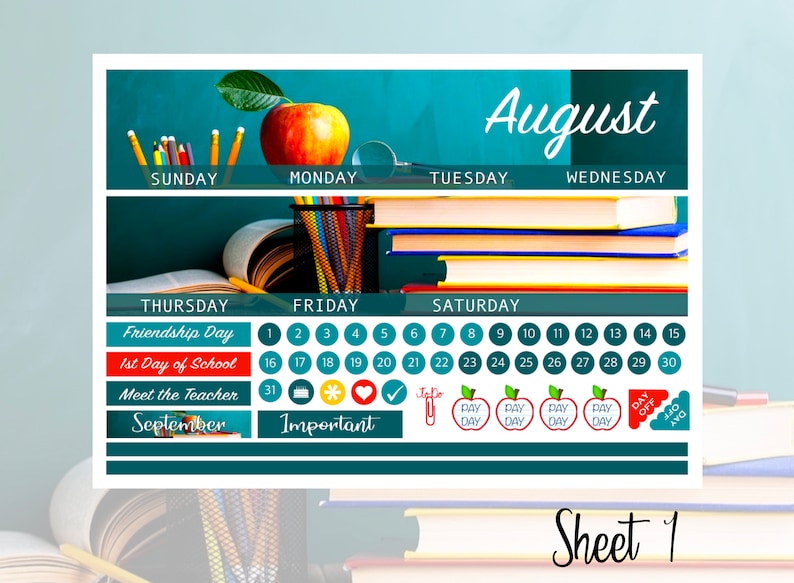 NEW EC 8.5 X 11 Back to School August or September Monthly Kit - Etsy
