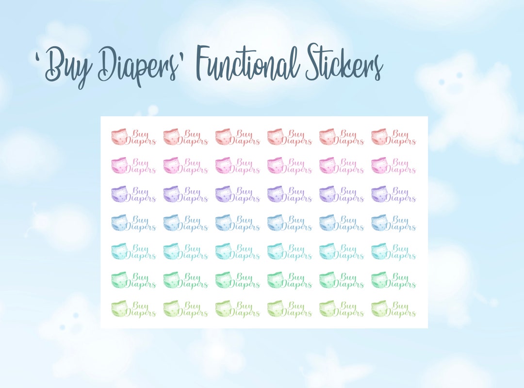 Cute 'buy Diapers' Stickers - Etsy