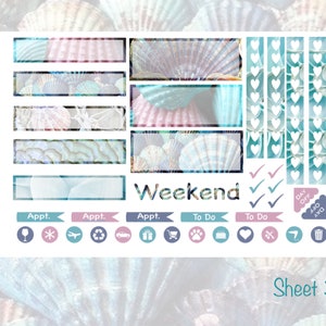 Seashell EC Petite Planner Weekly Kit - Etsy