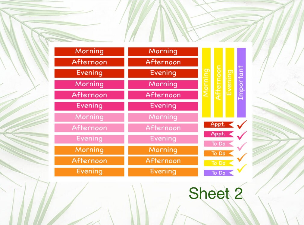 Petite Planner Header Stickers - Etsy