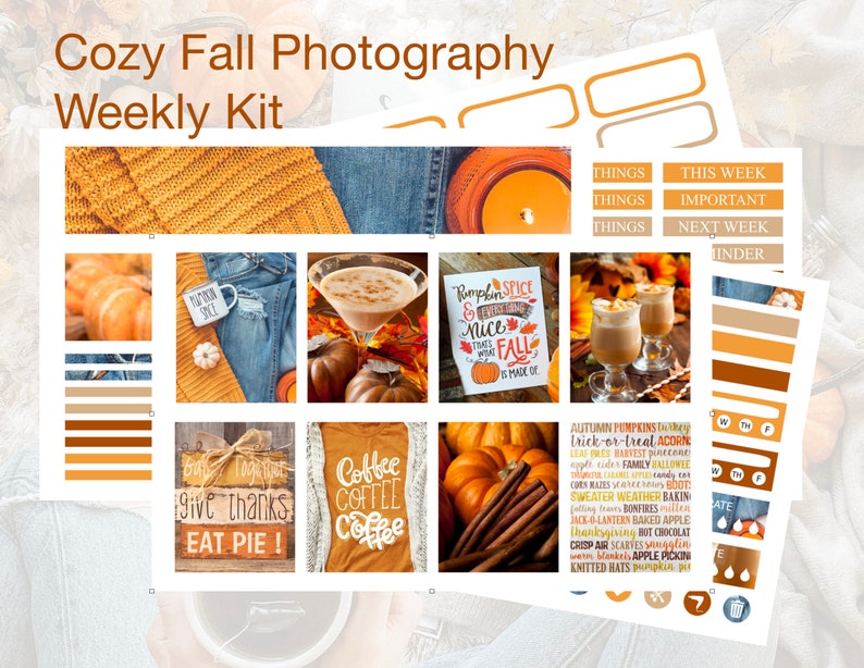 Cozy Fall Photography Weekly Kit | Etsy