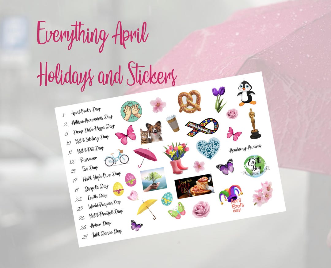 2027 NEW!! Everything April Holidays & Stickers - Etsy