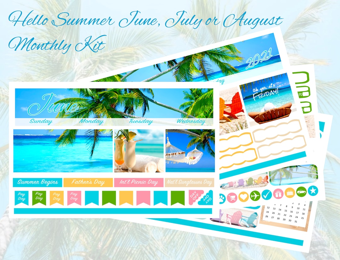 2026 June or July or August Hello Summer! Photography Monthly Kit Erin ...