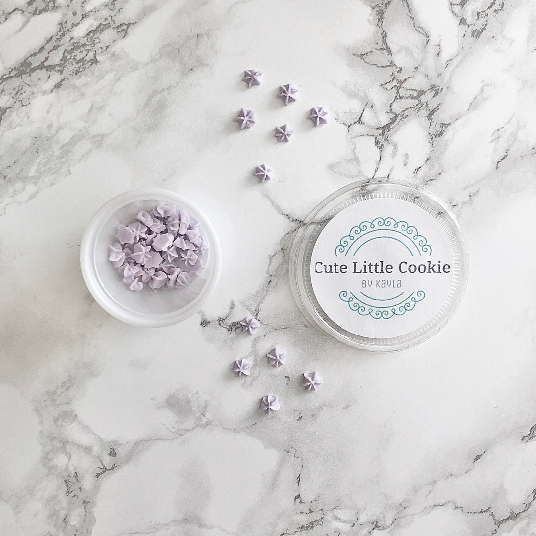 Royal Icing Rosette Buds (50 Count) ~ Mini Rose Buds ~ Lavender Rosette ...