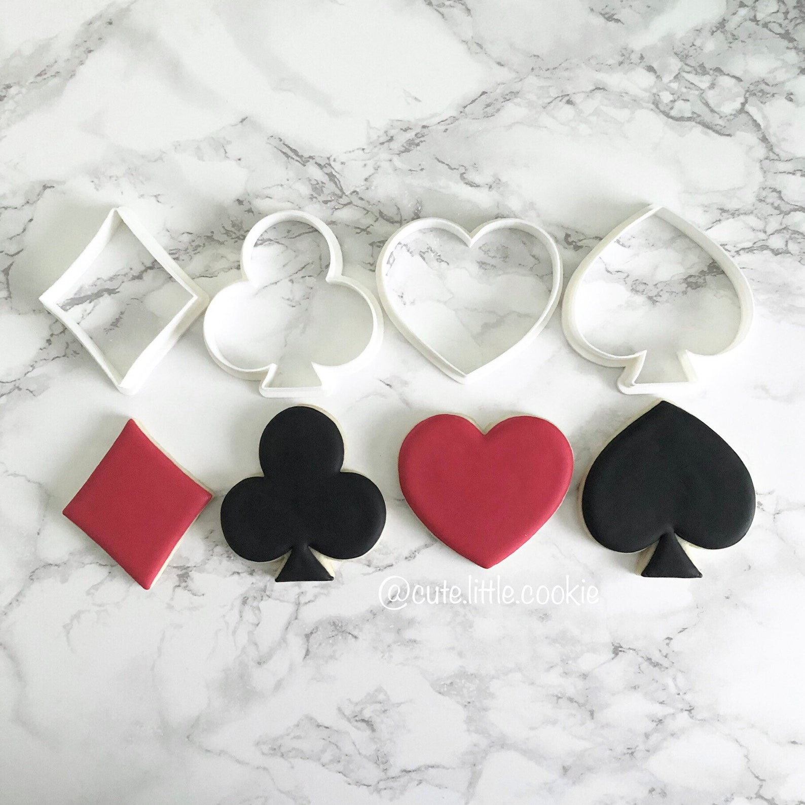 Card Suit Cookie Cutters Set ~ Fondant Cutter ~ Biscuit Cutter ~ Wax ...