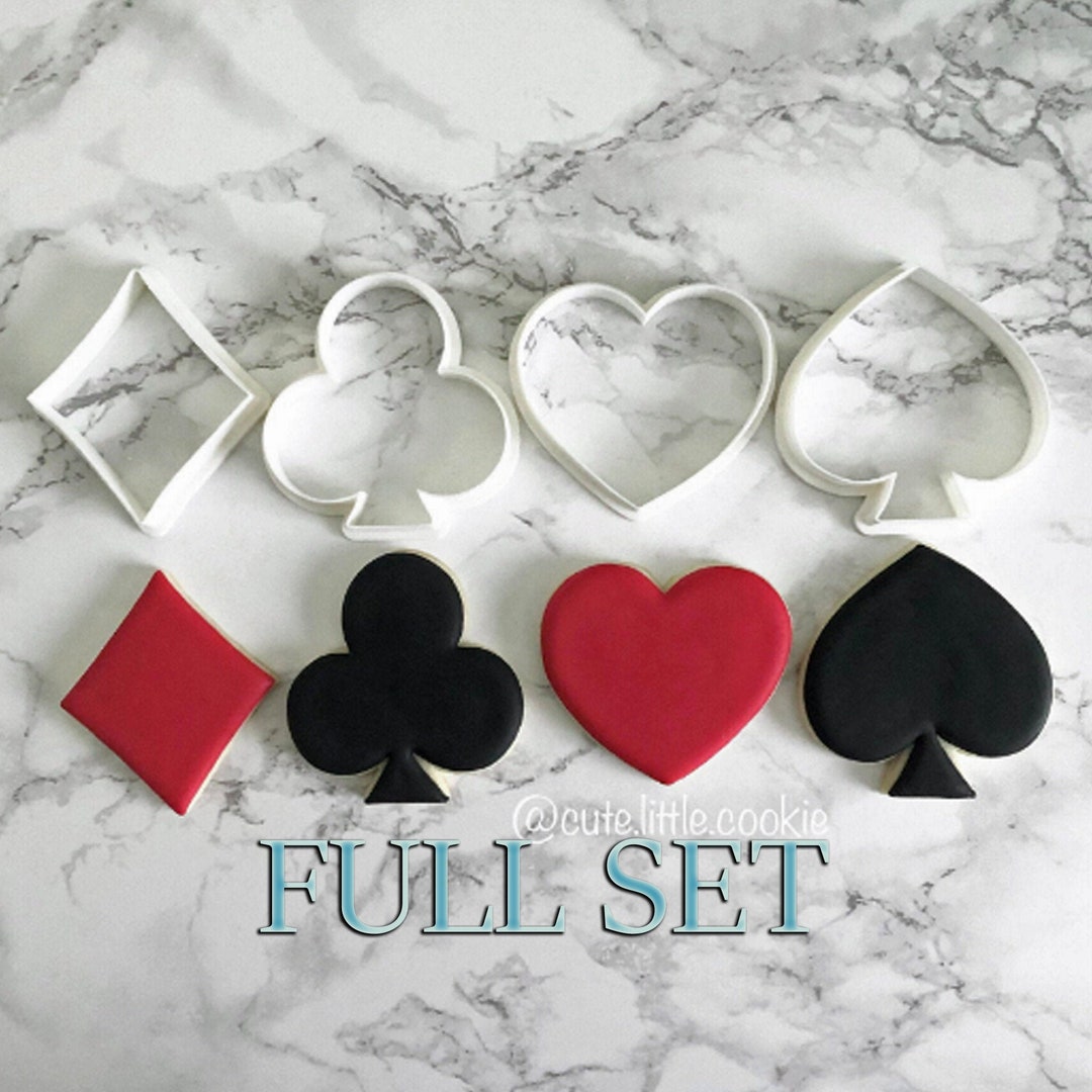 Card Suit Cookie Cutters Set ~ Fondant Cutter ~ Biscuit Cutter ~ Wax ...