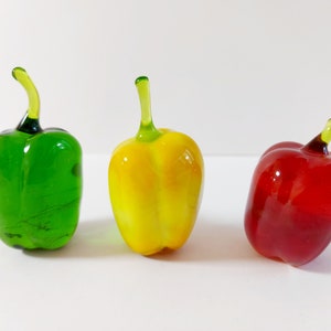 Murano Glass Bell Pepper Figurine: Kitchen Decor, Handmade Vegetable - Etsy