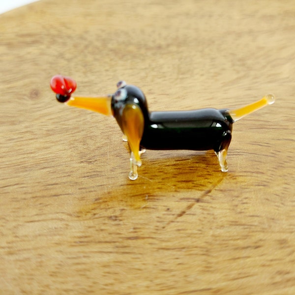 Glass Dog Miniature - Etsy