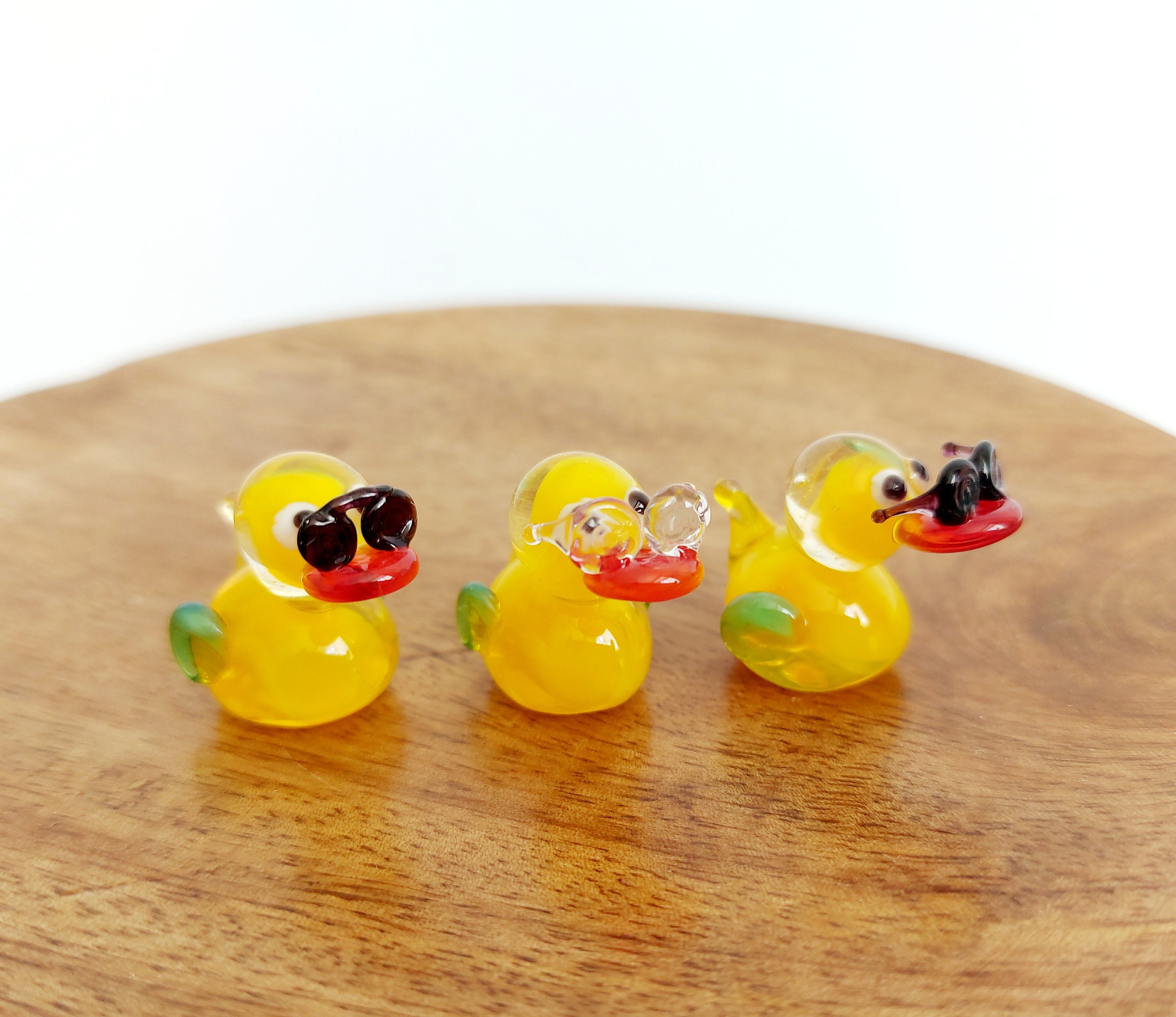 Mini Glass Floating Duckling in Sunglasses Smart Duck in - Etsy