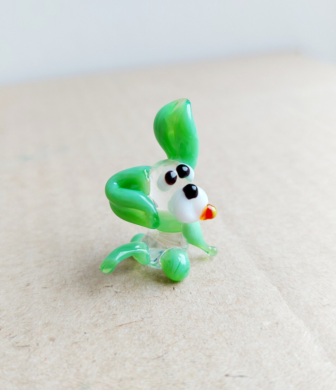 Mini Dog Glass Figurine Murano Glass Dog Miniature Glass - Etsy