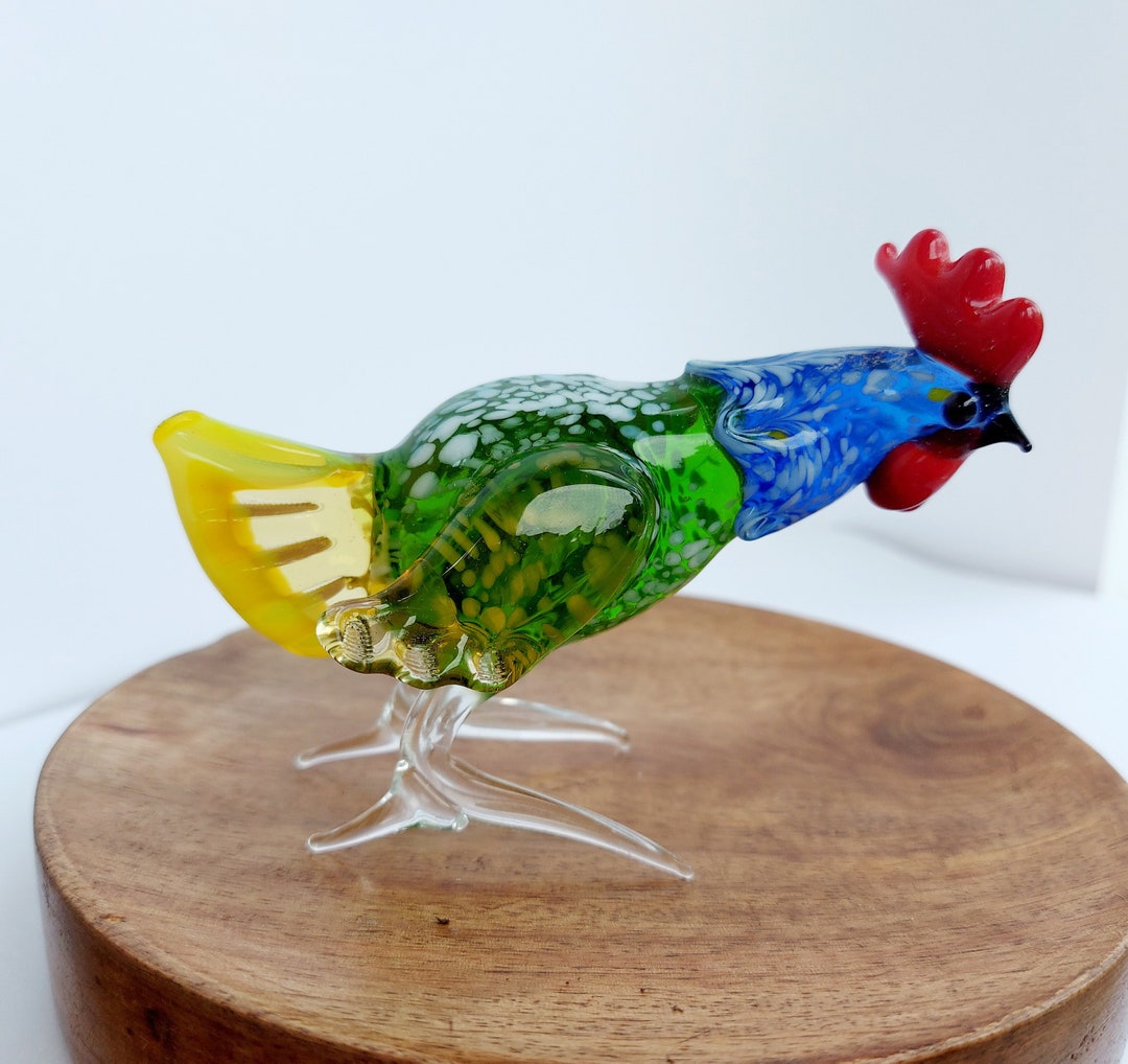 Hen Glass Figurine, Glass Hen, Lampwork Hen, Collectible Glass Bird - Etsy