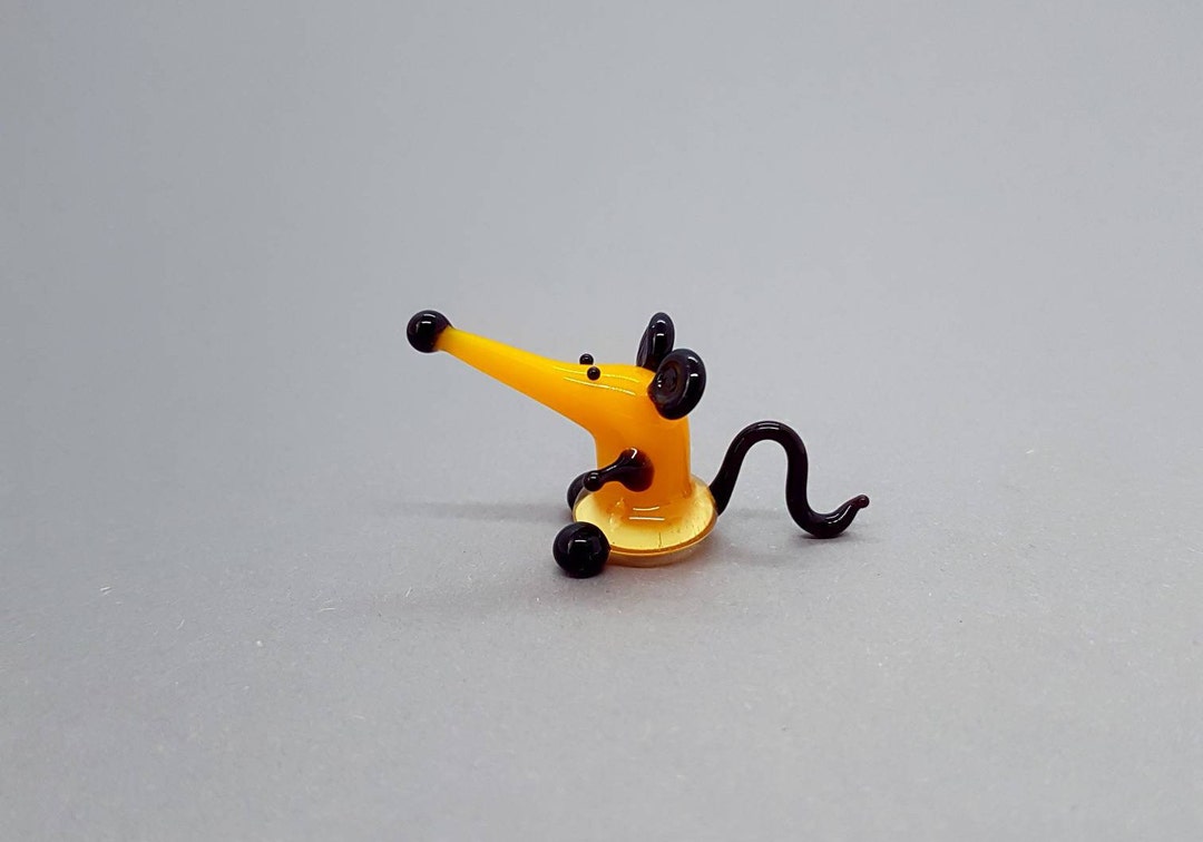 Miniature Murano Glass Rat Figurine: Dollhouse Collectible - Etsy