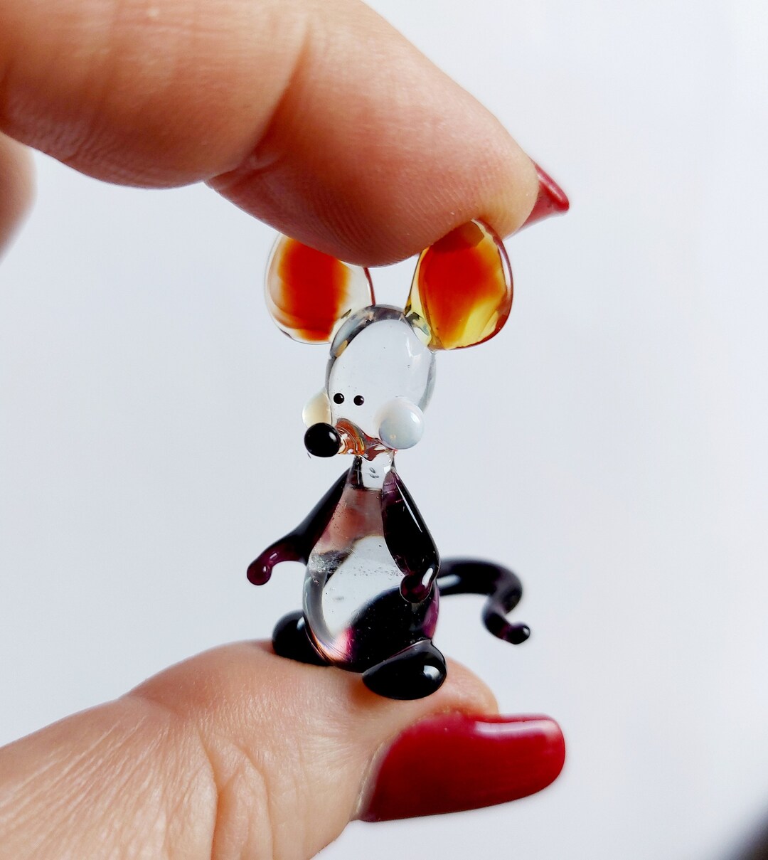 Murano Glass Mouse Figurine: Miniature Collectible Animal - Etsy
