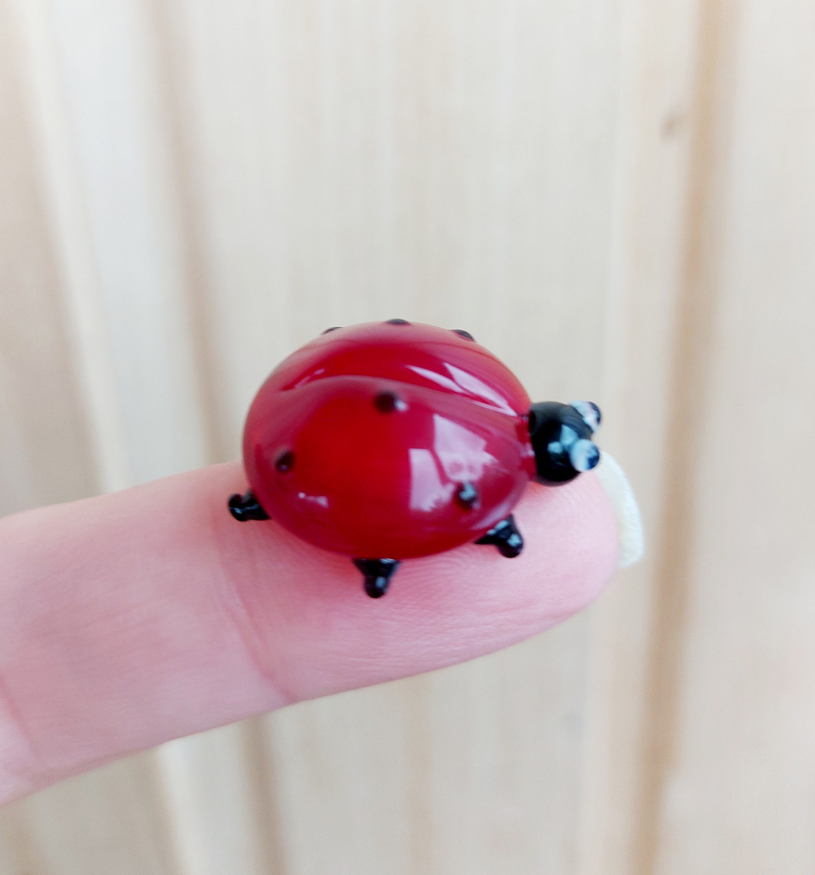 Glass Ladybug Miniscule Glass Insects Murano Glass Ladybug - Etsy