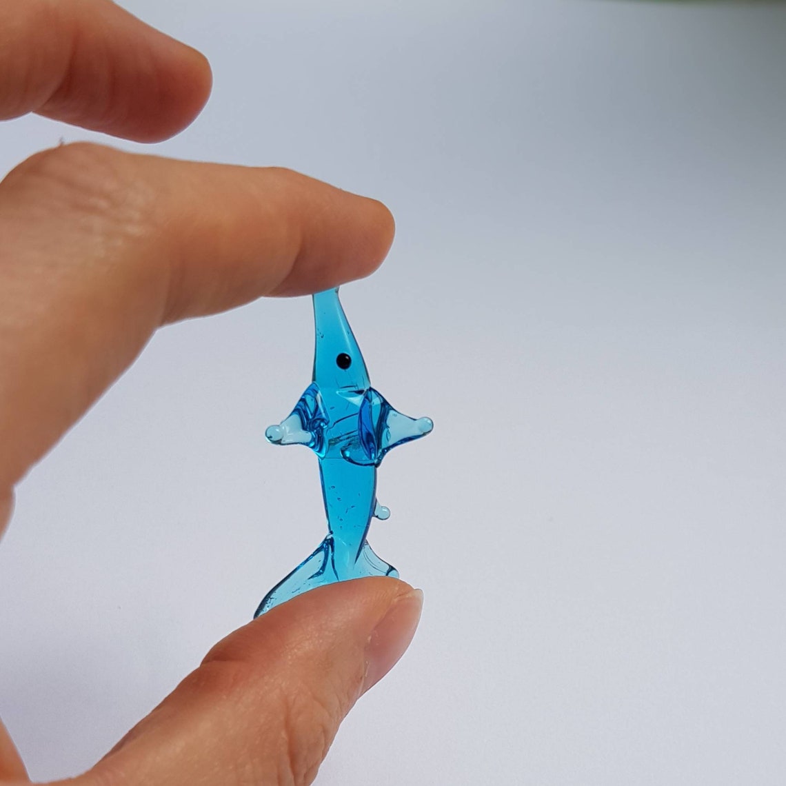 Miniature Glass Figurines Tiny Glass Shark Murano Glass | Etsy