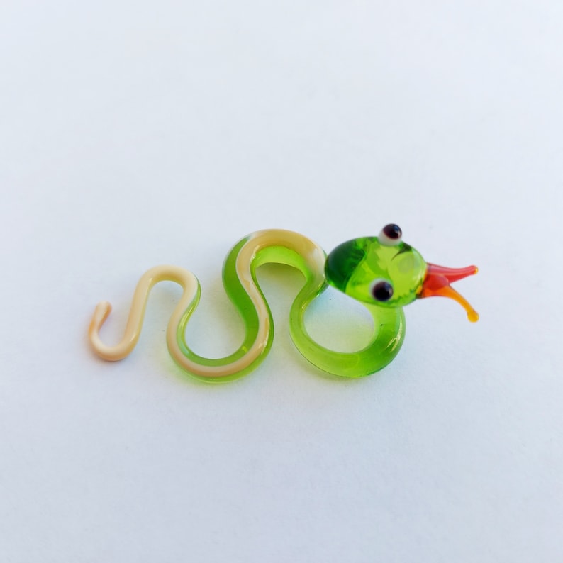 Miniature Glass Figurines Glass Snake Murano Glass Snake - Etsy