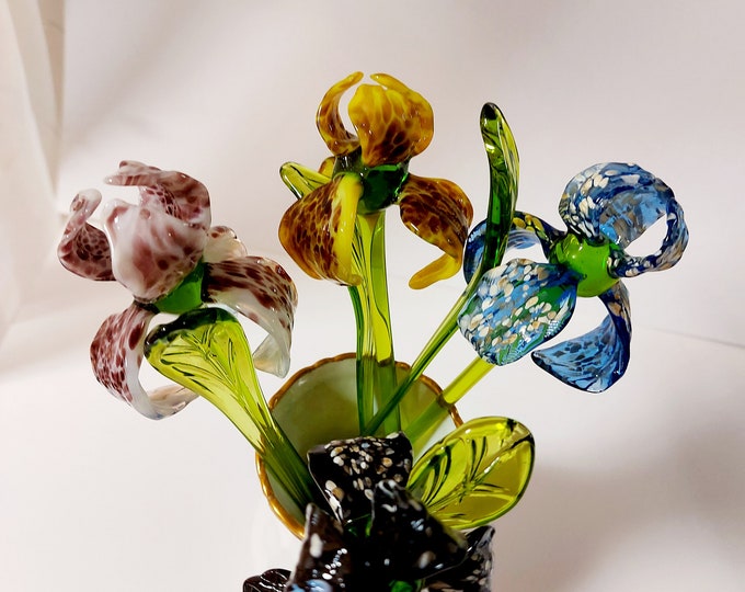 Handblown Glass Flower - Etsy