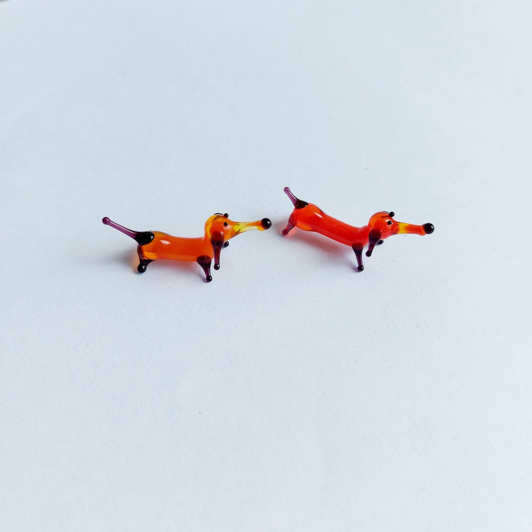 Micro Dachshund Dog, Murano Glass Dachshund Dog, Collectible Glass ...