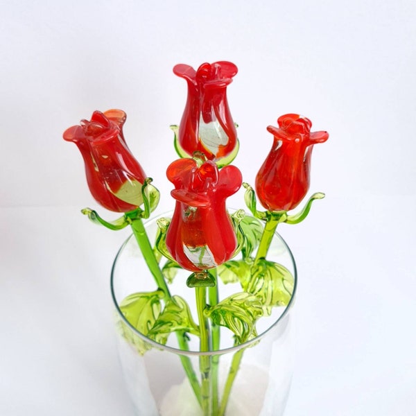 Glass Roses - Etsy