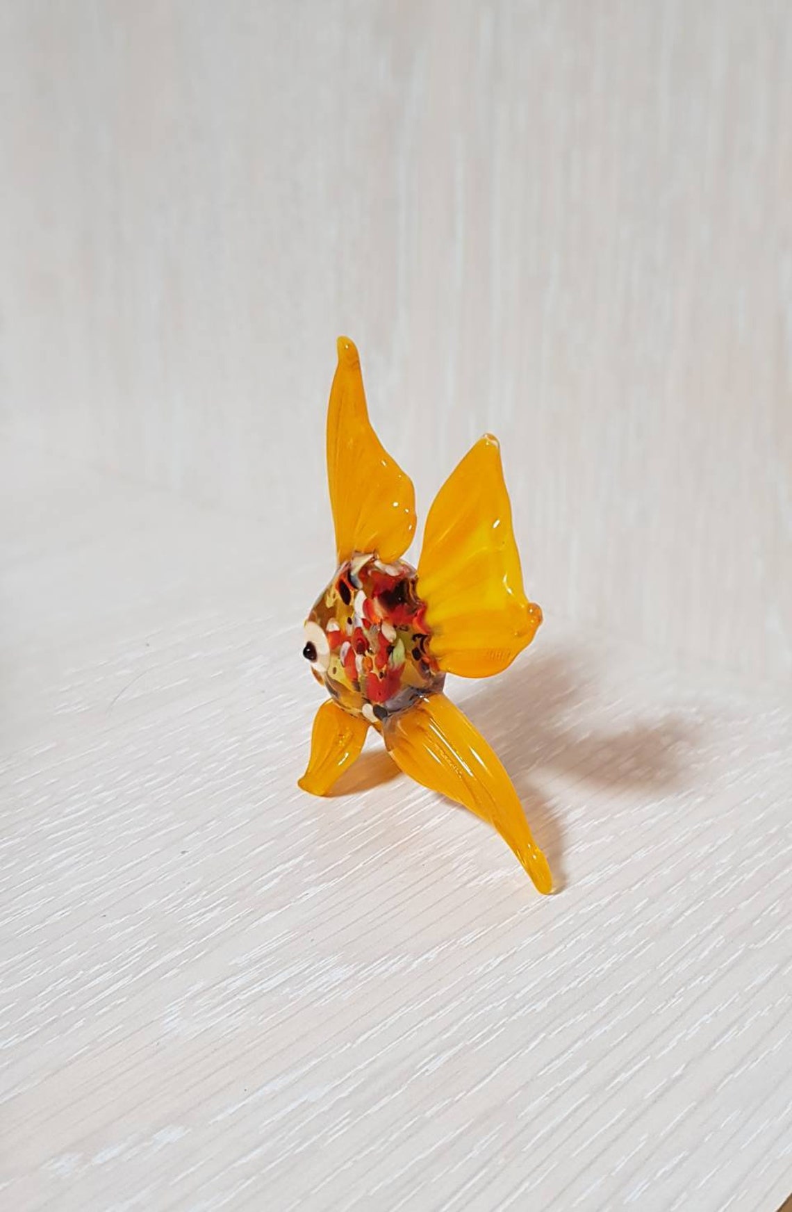 Golden Fish Glass Figurine Goldfish Hand Blown Glass - Etsy