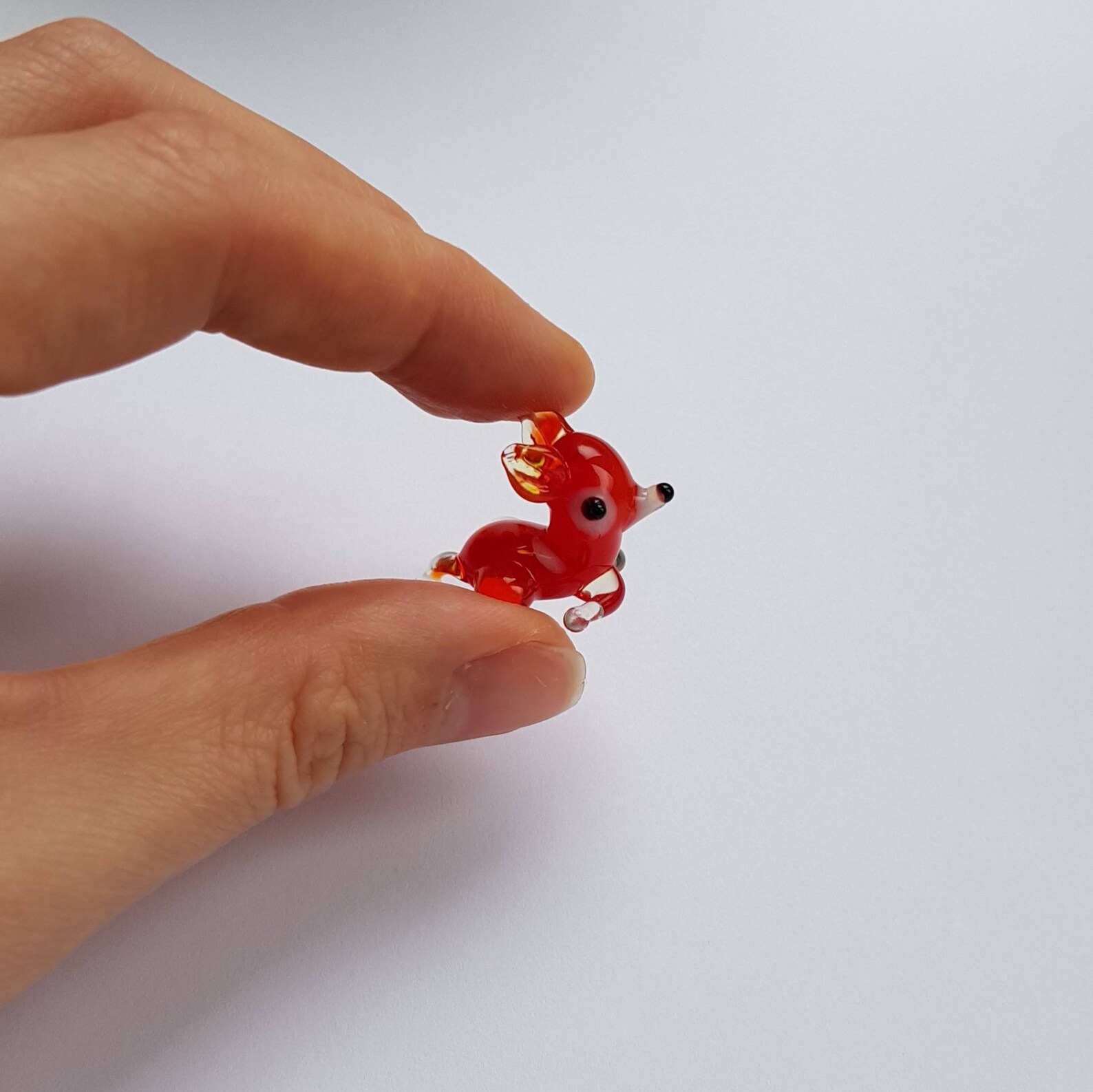 Miniature Glass Figurines Miniature Glass Deer Cub Murano - Etsy