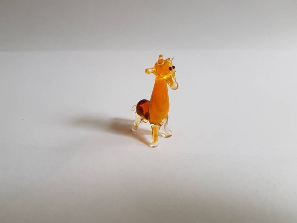 Miniature Glass Figurines Miniature Glass Giraffe Murano | Etsy